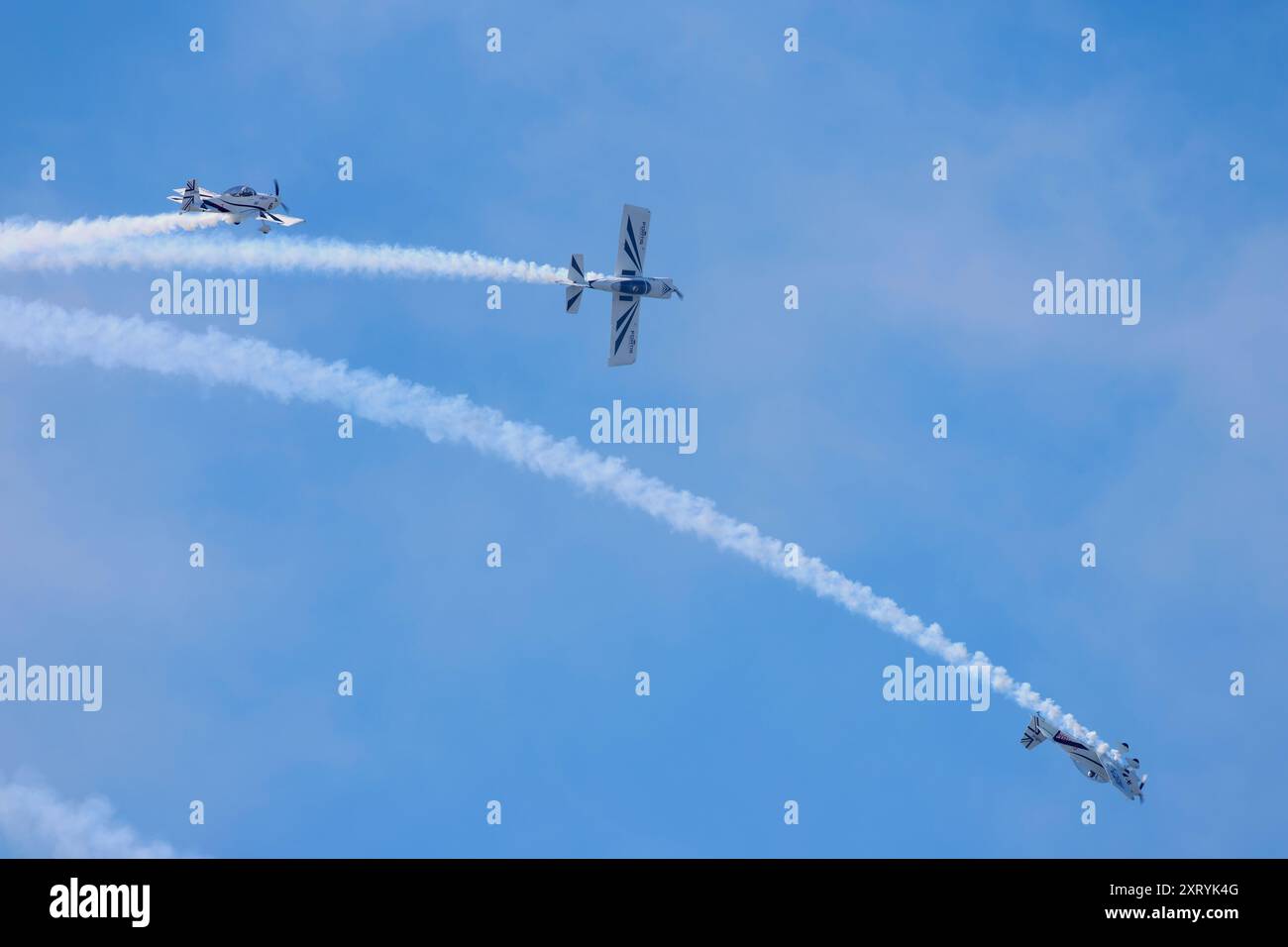 The Ravens aerobatic display team flying at the Blackpool Air Show ...