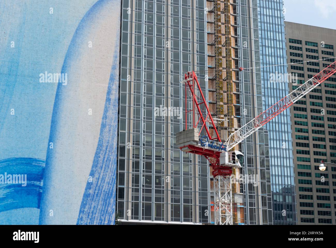 construction crane with Pemberton logo near 33 Yorkville Avenue in ...