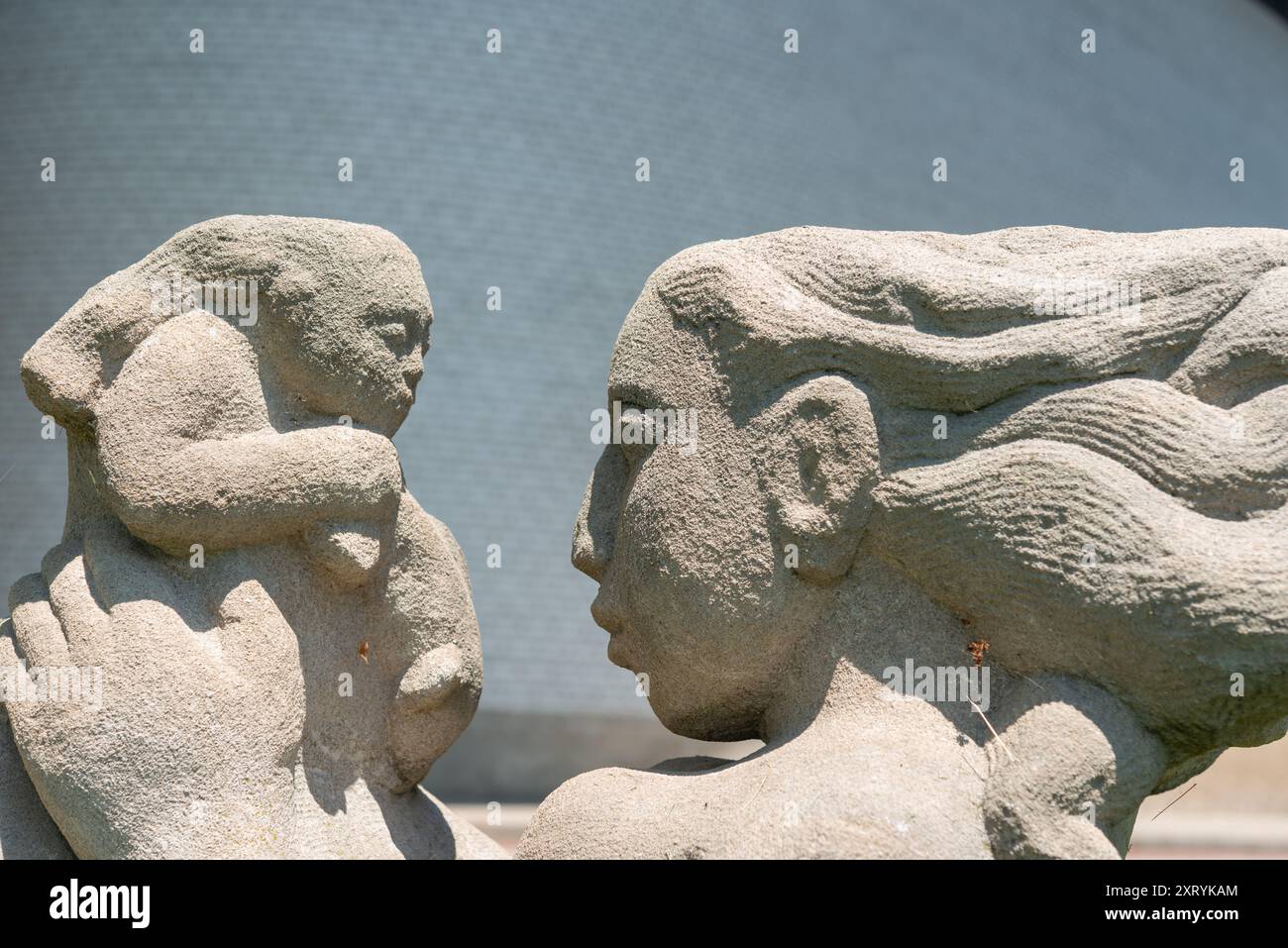 close-up of EB Cox, Garden of the Greek Gods, figure of mother and ...
