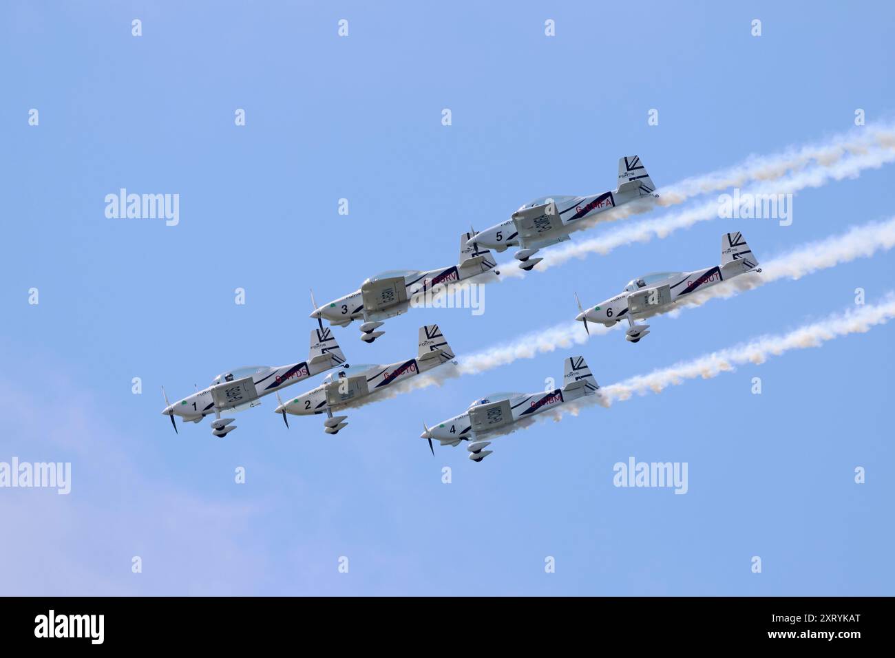 The Ravens aerobatic display team flying at the Blackpool Air Show ...