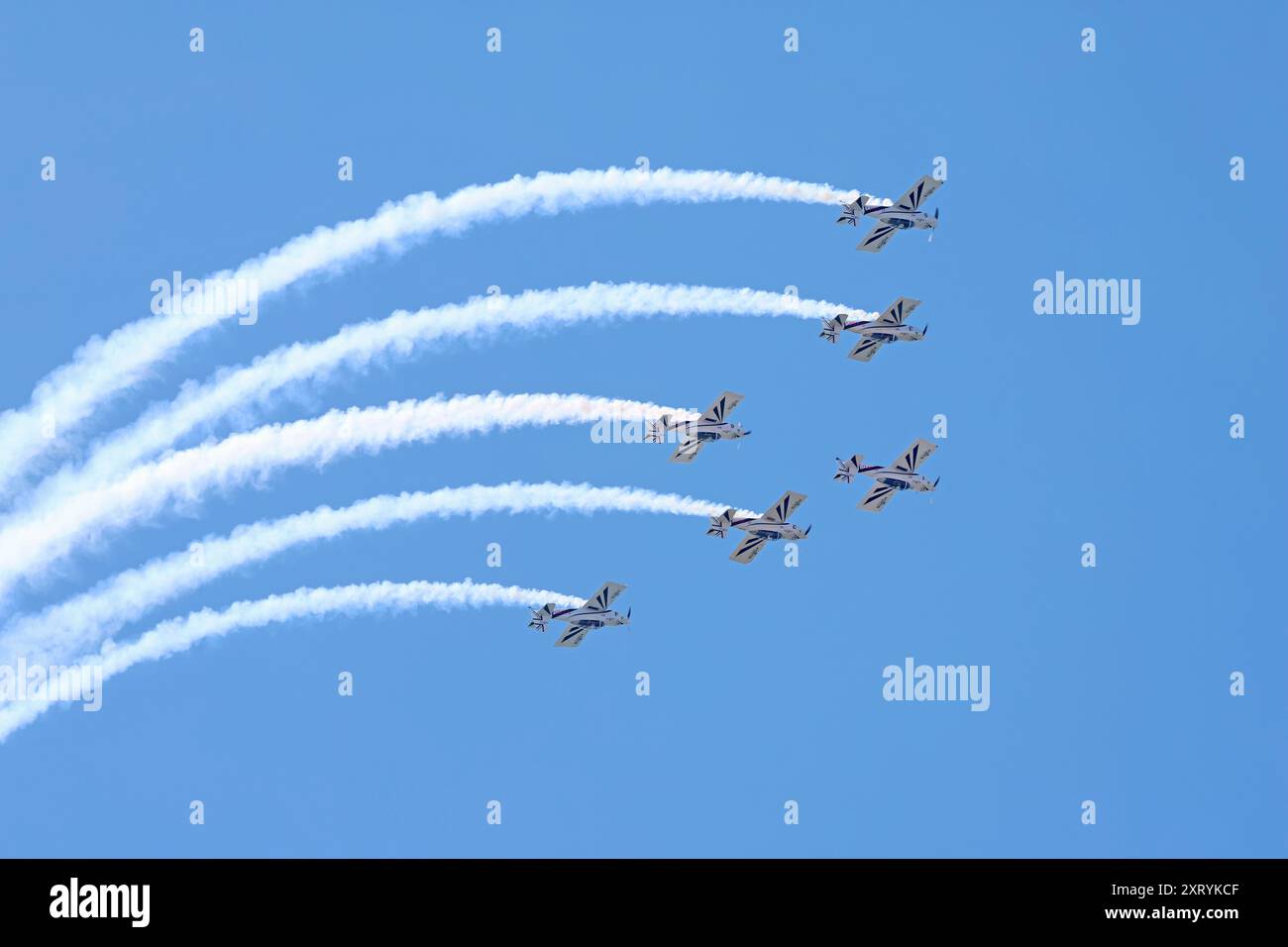 The Ravens aerobatic display team flying at the Blackpool Air Show ...