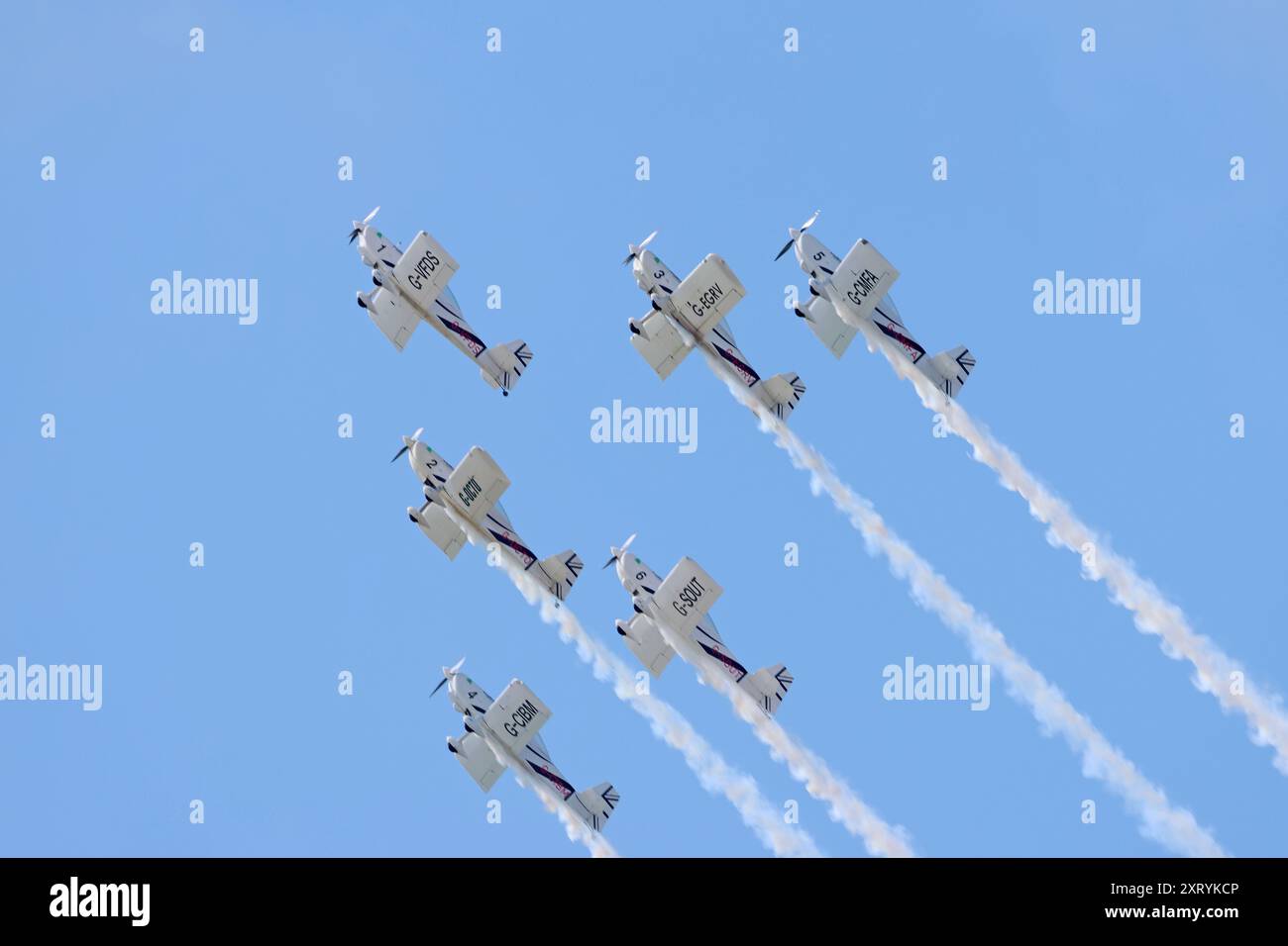 The Ravens aerobatic display team flying at the Blackpool Air Show ...