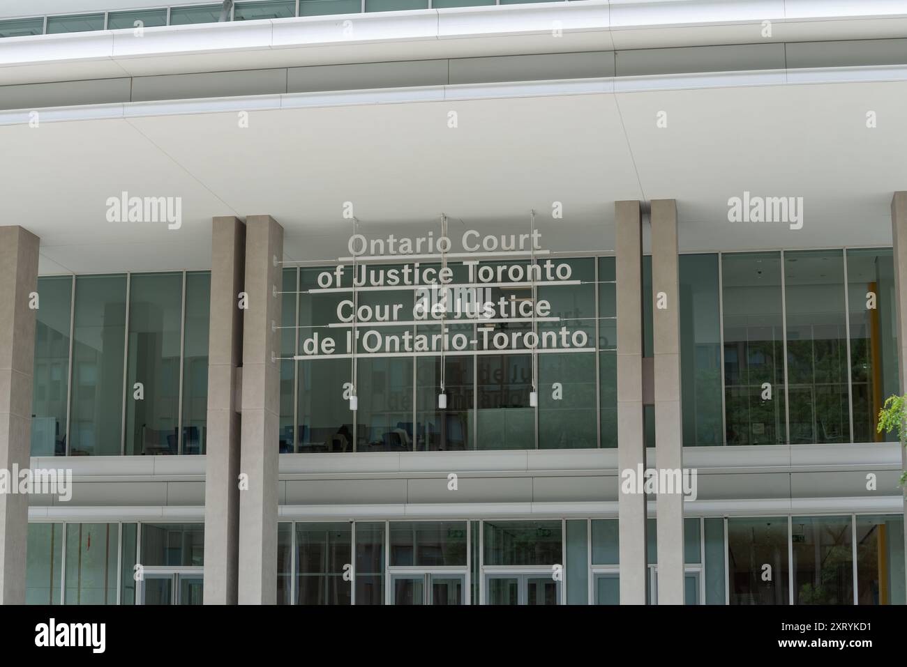 exterior building facade and sign of Ontario Court of Justice Toronto ...