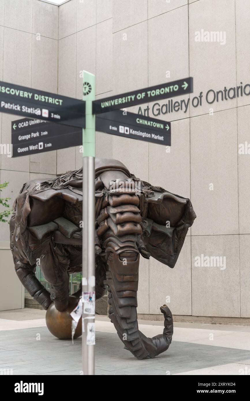 location compass near Brian Jungen's Couch Monster (2022) outside the ...