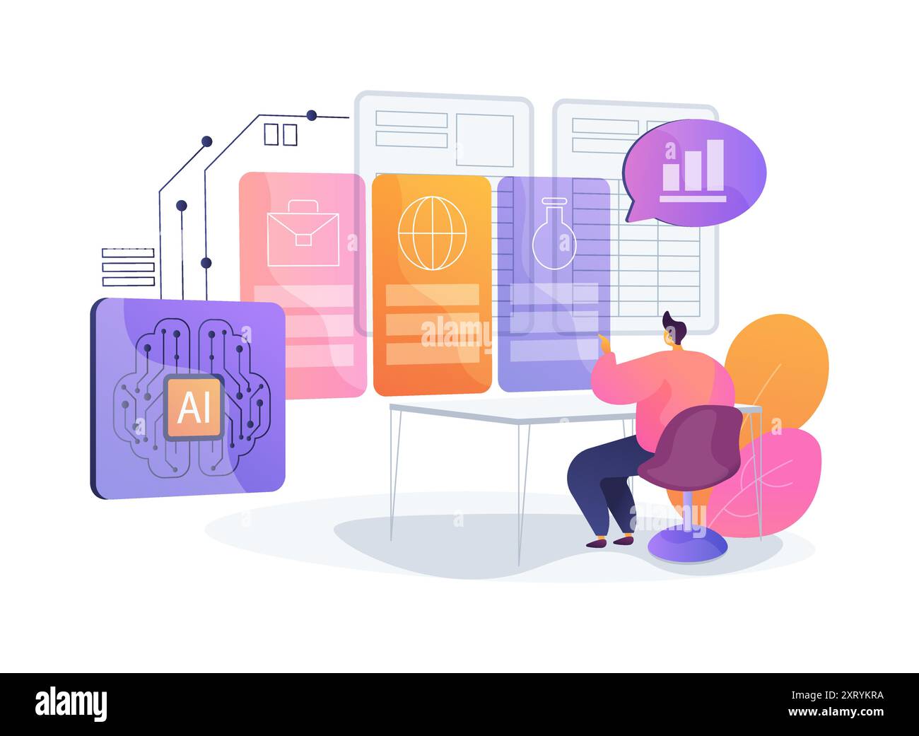 Ai Enhanced Curriculum Development Abstract Concept Vector Illustration