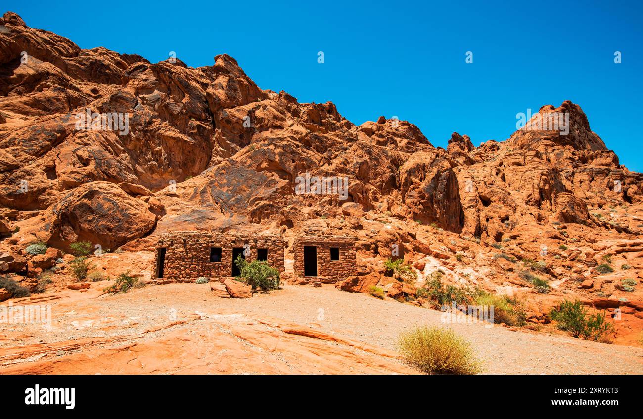 Historic Cabins were built with Valley of Fire sandstone by the ...