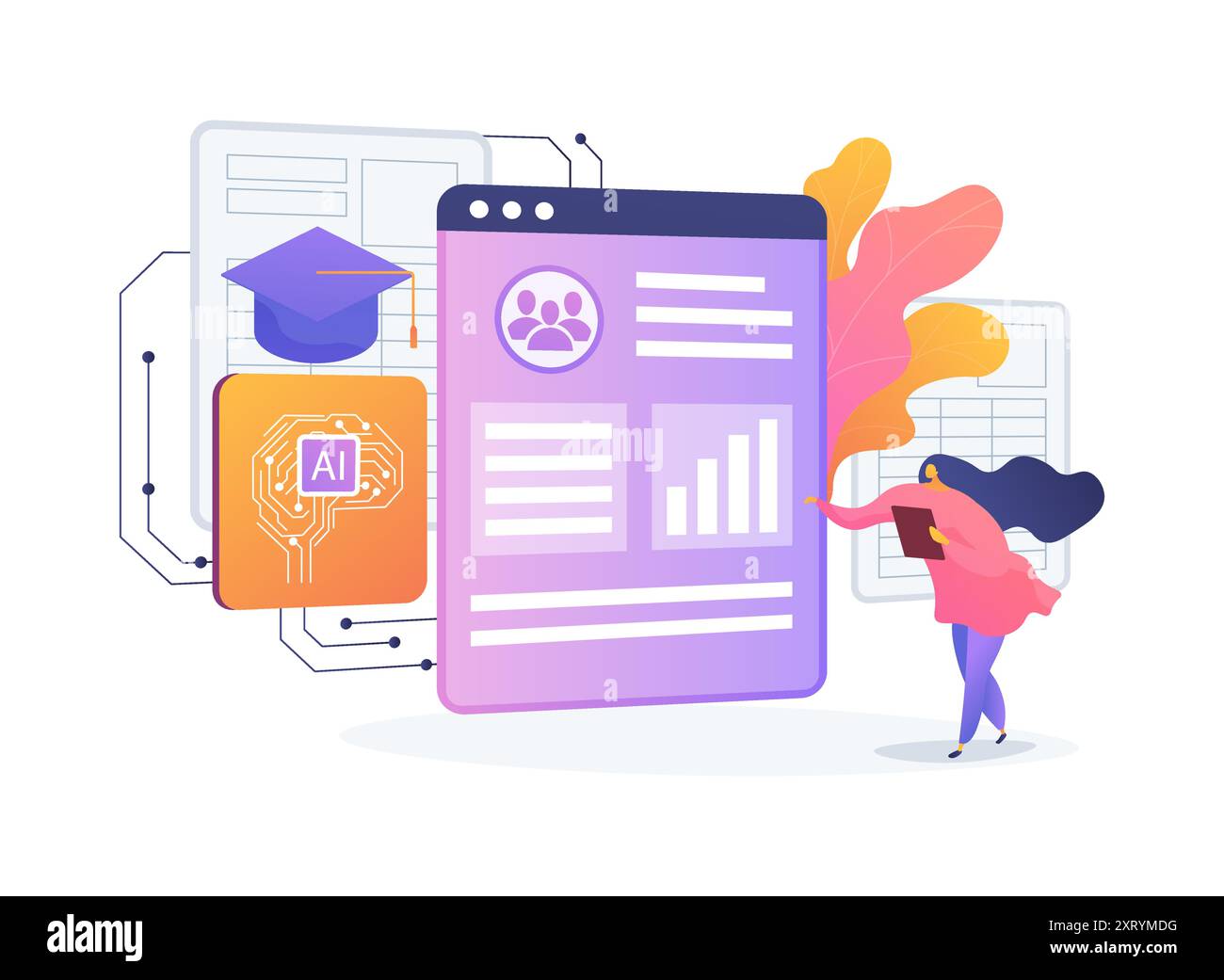 Ai Streamlined Administrative Tasks Abstract Concept Vector