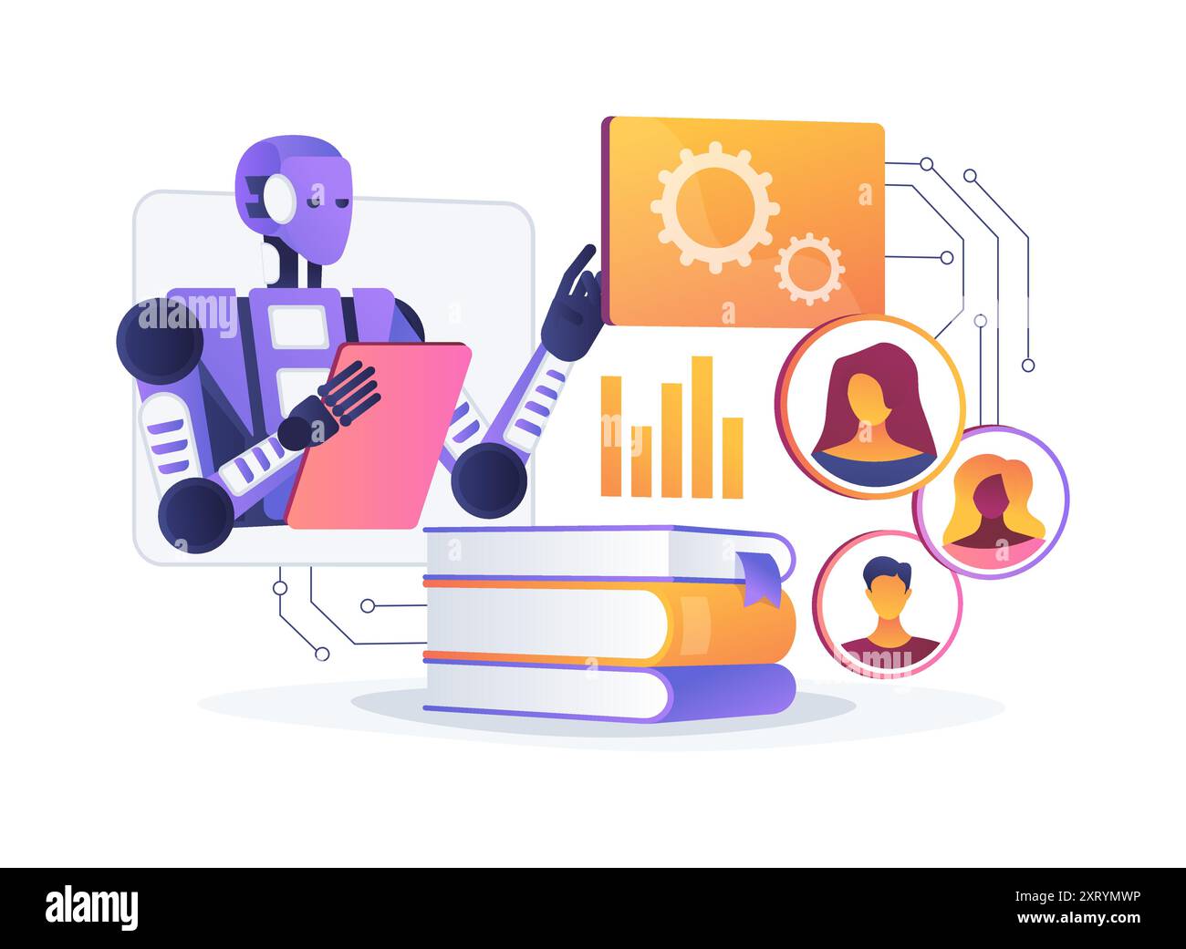 AI-Backed Education Equity Initiatives abstract concept vector illustration Stock Vector Image ...