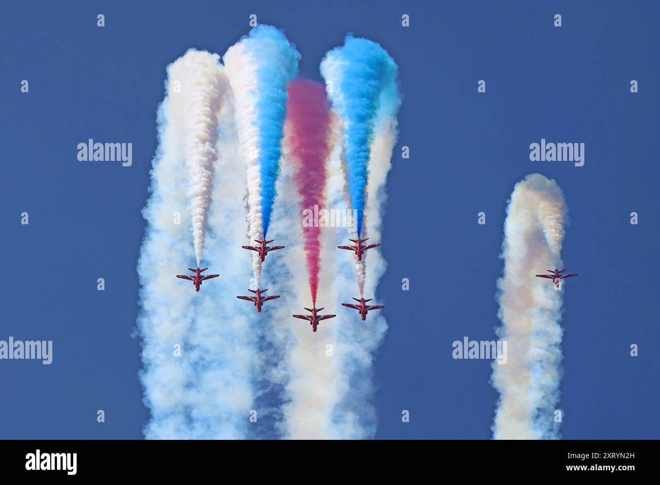 The Red Arrows at Blackpool Air Show - August 2024 Stock Photo - Alamy