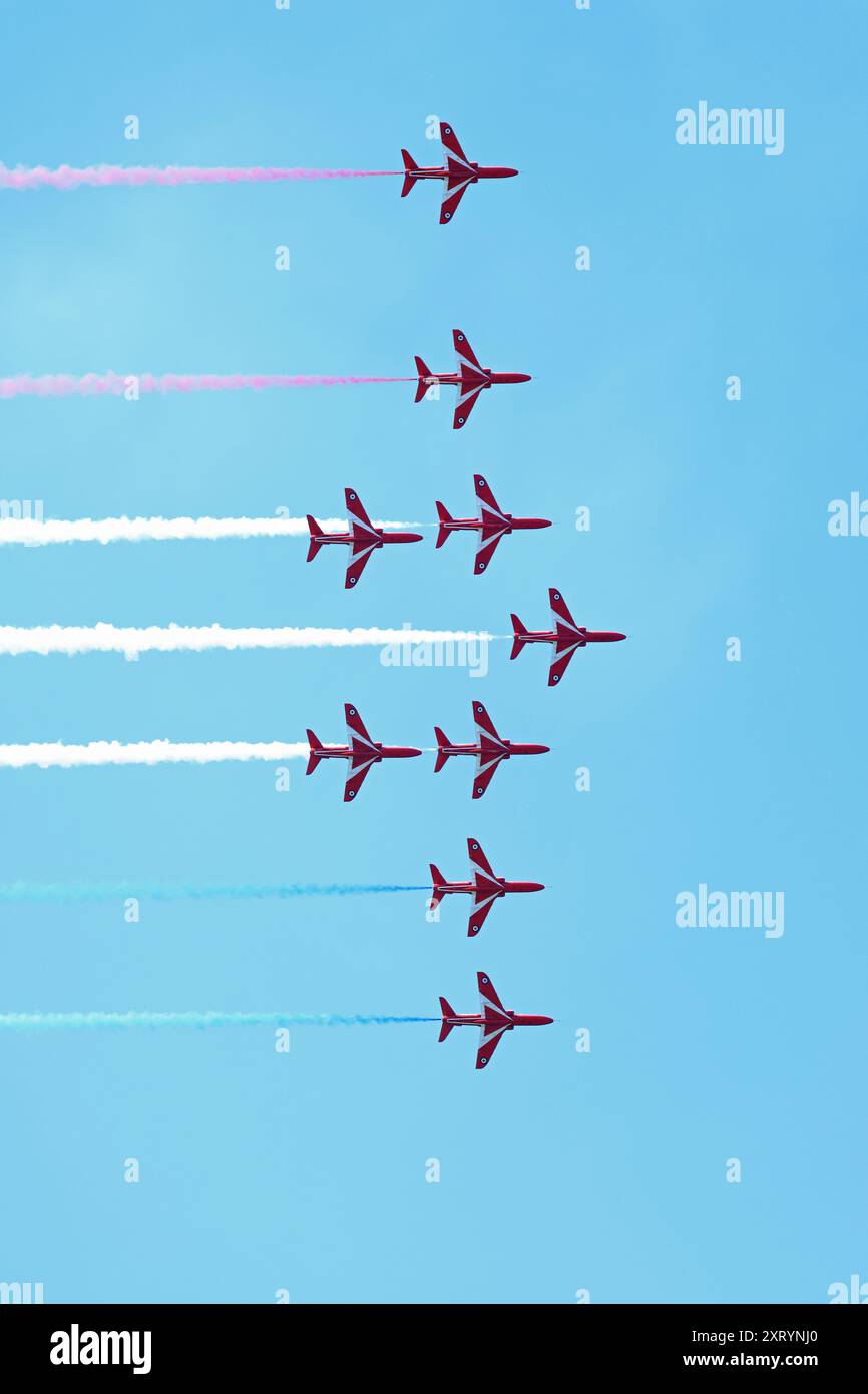 The Red Arrows at Blackpool Air Show - August 2024 Stock Photo - Alamy
