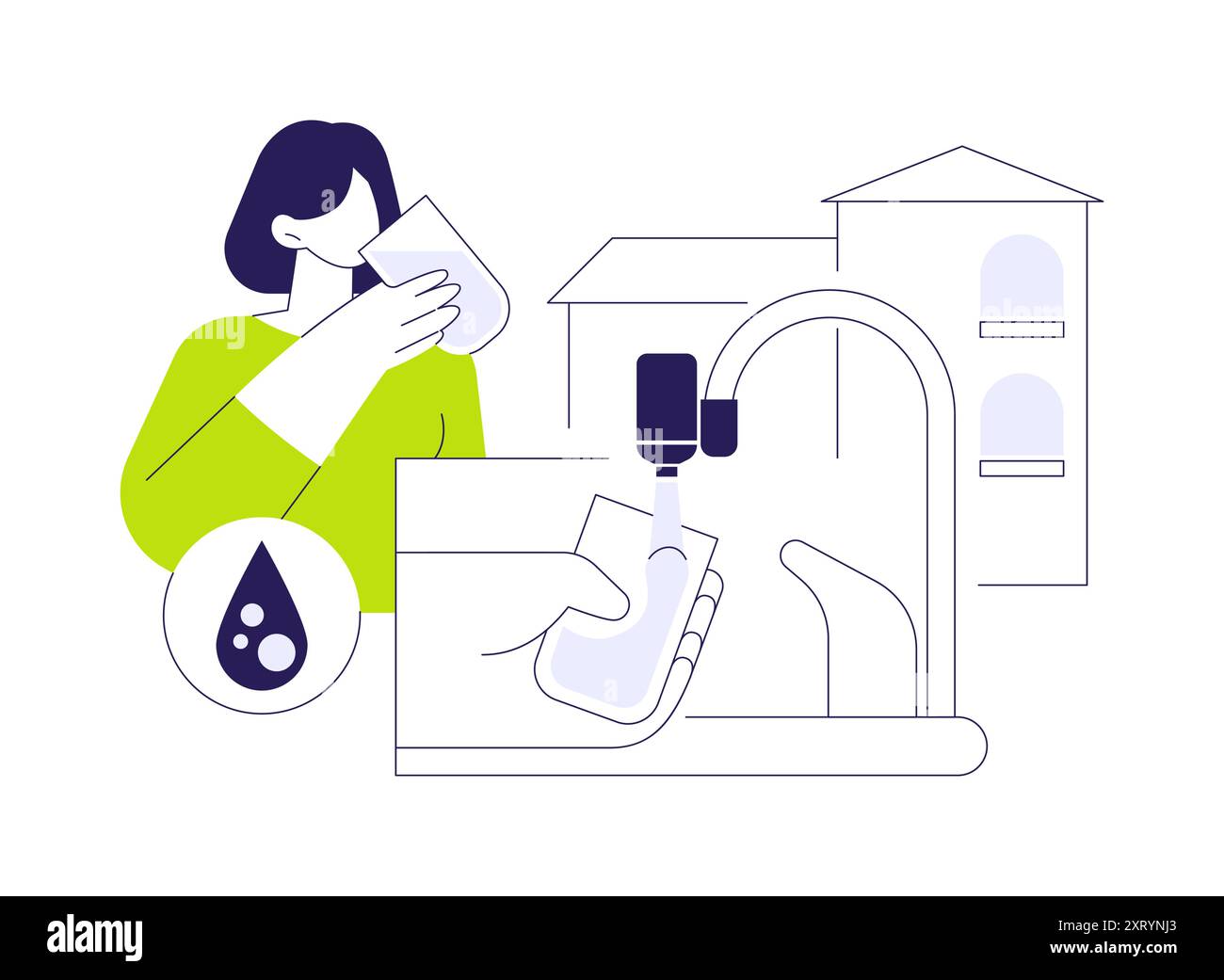 Water purifier icon cartoon hi-res stock photography and images - Alamy