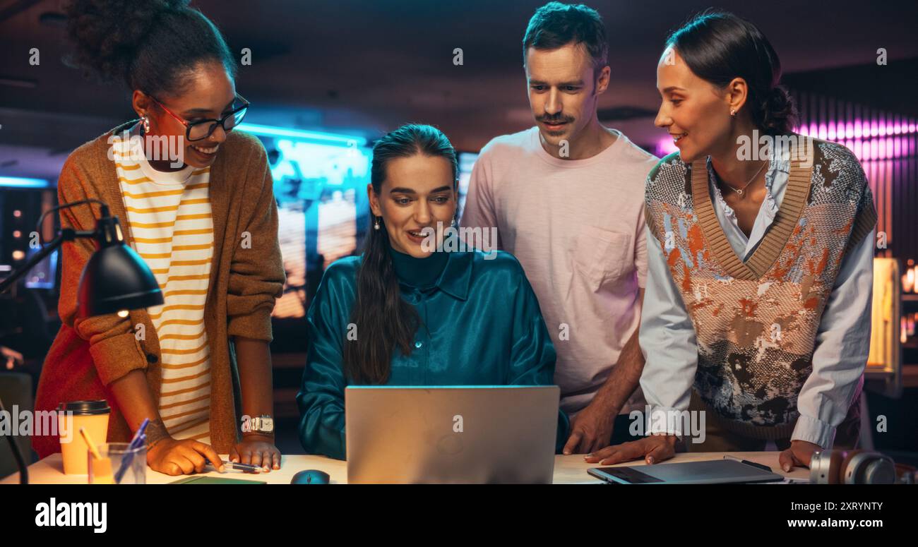 Collaborating on animation project team hi-res stock photography and images - Alamy