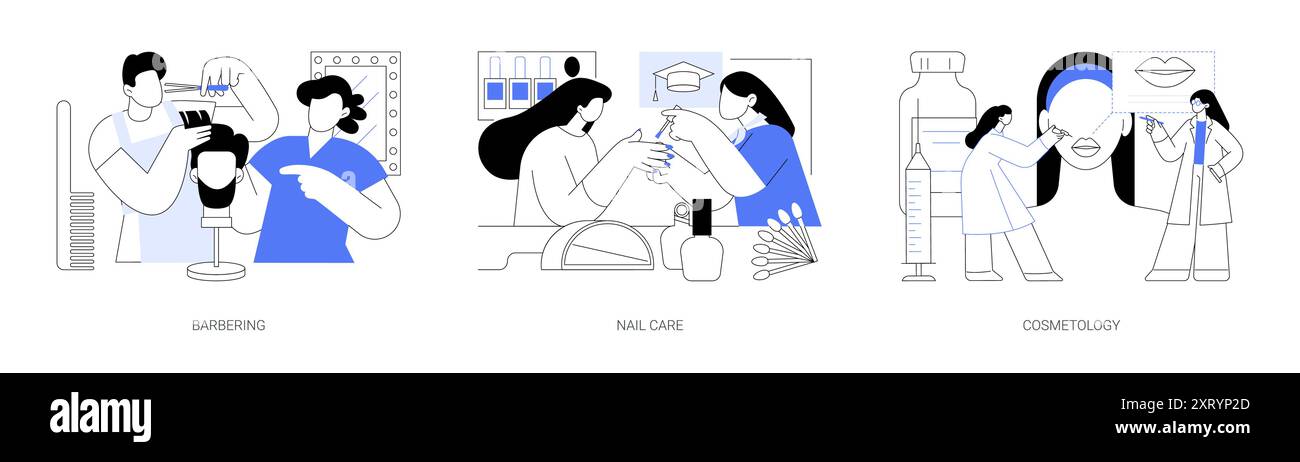 Education in aesthetics isolated cartoon vector illustrations se Stock ...