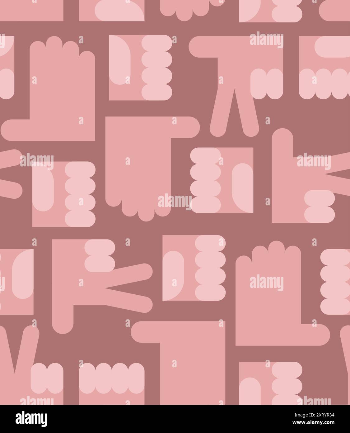 Rock, paper, scissors sign pattern seamless. Hand fist game sign ...