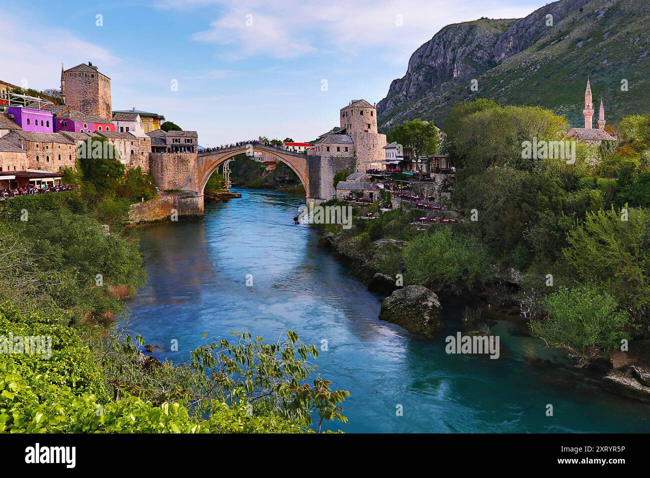 Historical Mostar Bridge known also as Stari Most or Old Bridge in ...