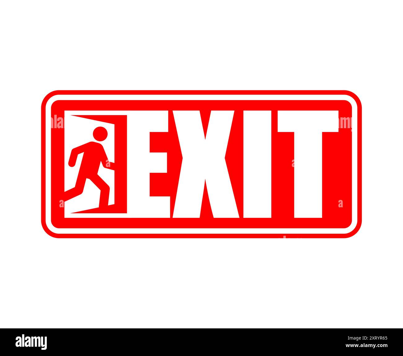 Fire exit down sign Cut Out Stock Images & Pictures - Alamy