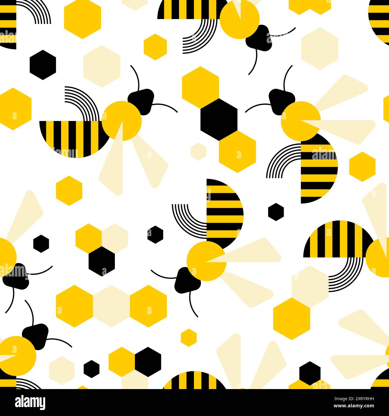 Bee pattern seamless. insect honeybee background. Baby fabric texture ...