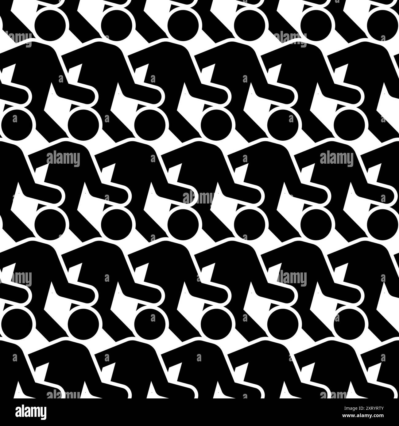 People run pattern. people walking background Stock Vector Image & Art ...