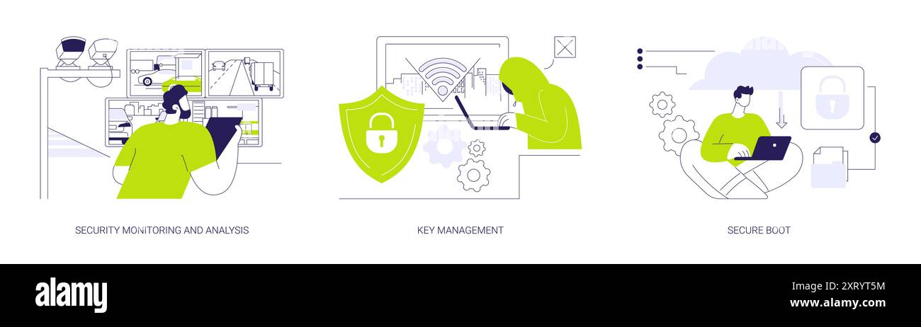 Smart city security abstract concept vector illustrations Stock Vector ...