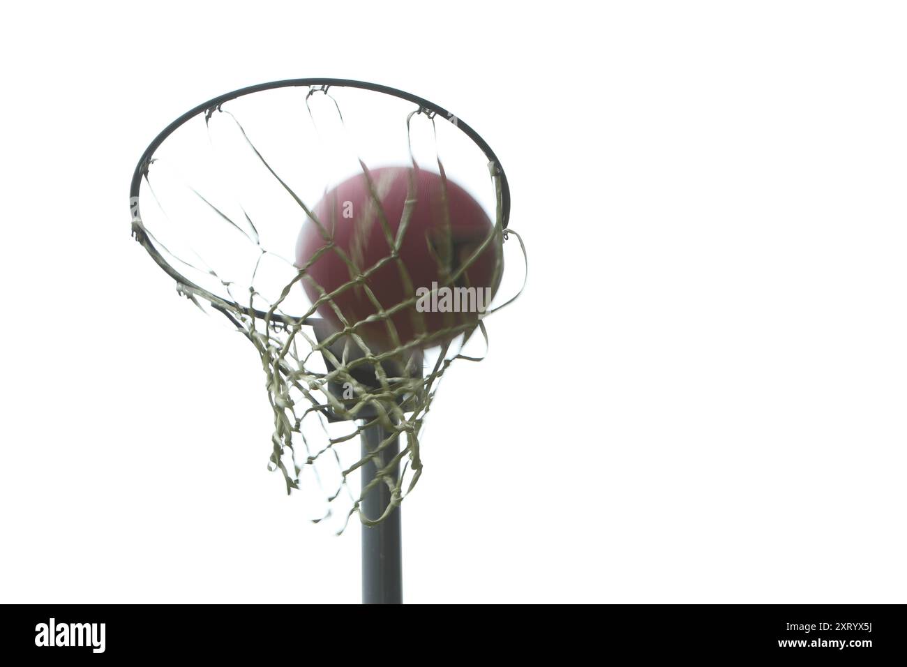 Netball practising shooting - sport aiming aim accuracy goal net ball ...
