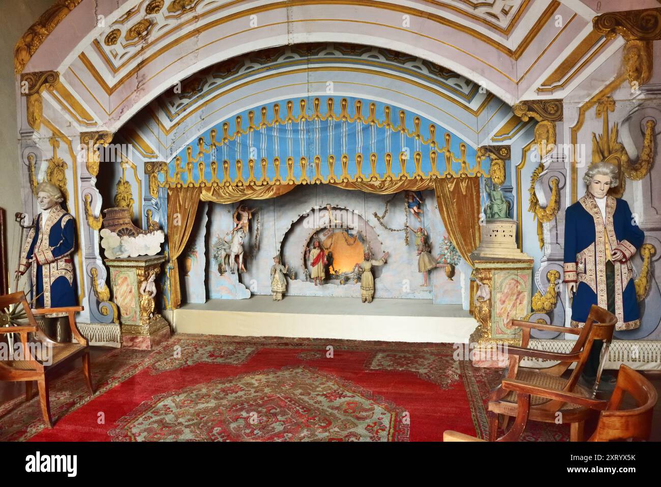 Puppet theatre in the Borromeo Palace on Isola Madre, one of the ...