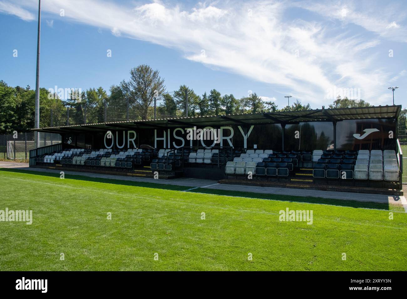 Landore, Swansea, Wales. 12 August 2024. The Our History stand at the ...