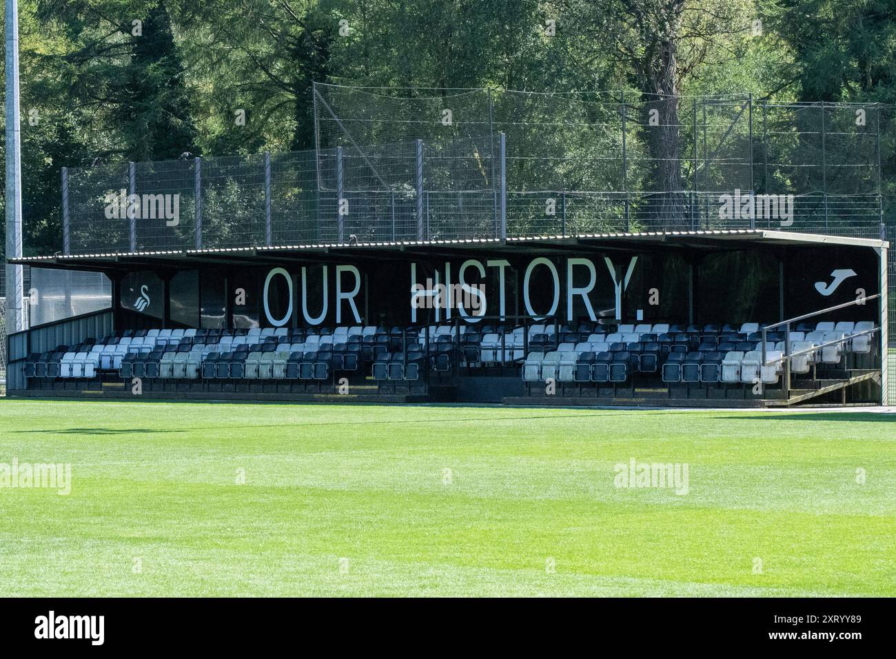 Landore, Swansea, Wales. 12 August 2024. The Our History stand at the ...