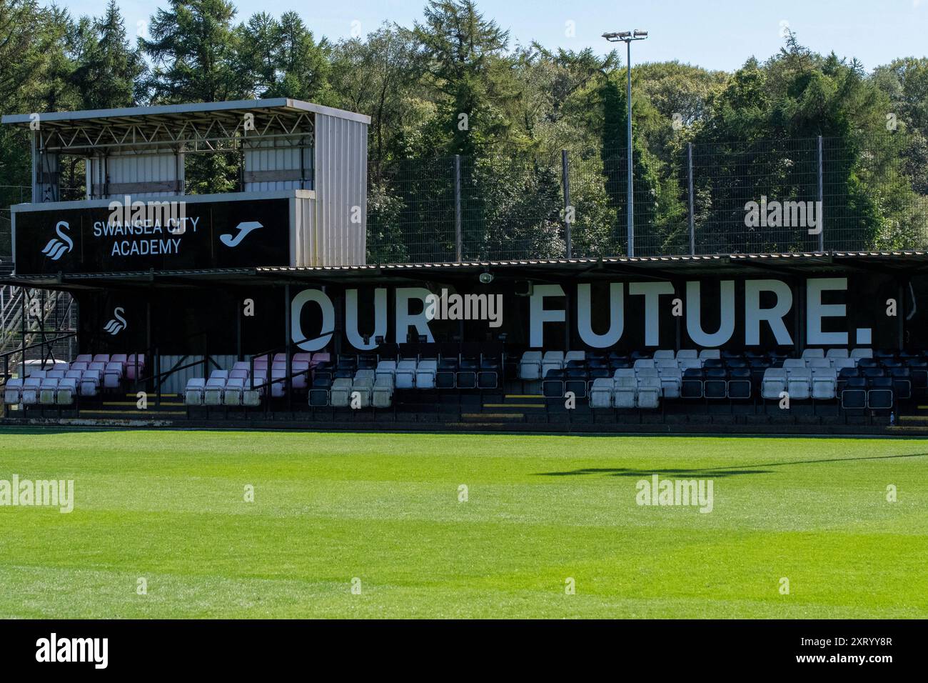 Landore, Swansea, Wales. 12 August 2024. The Our Future stand at the ...