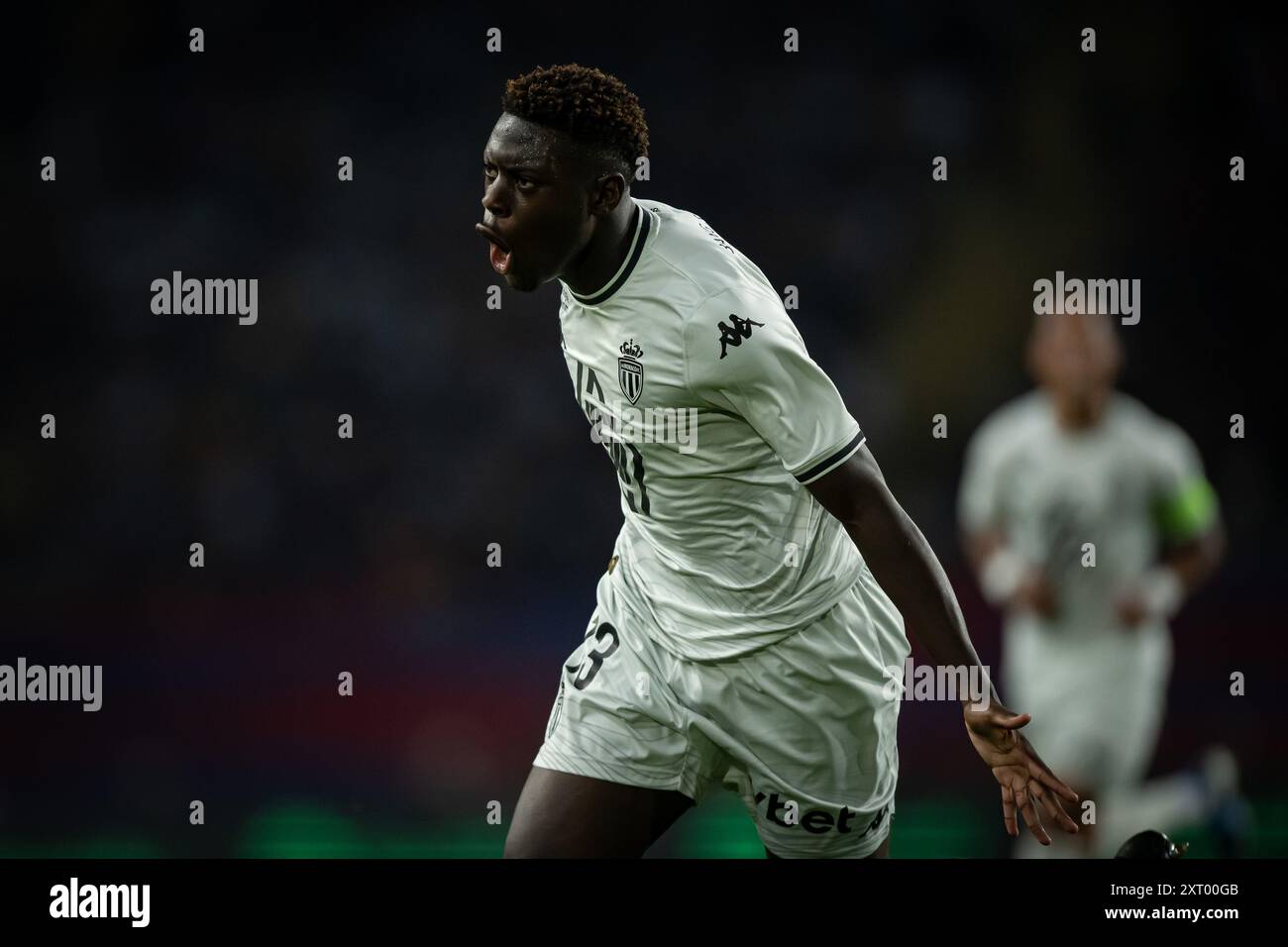 Christian Mawissa (AS Monaco) celebrates after scoring his team's goal ...