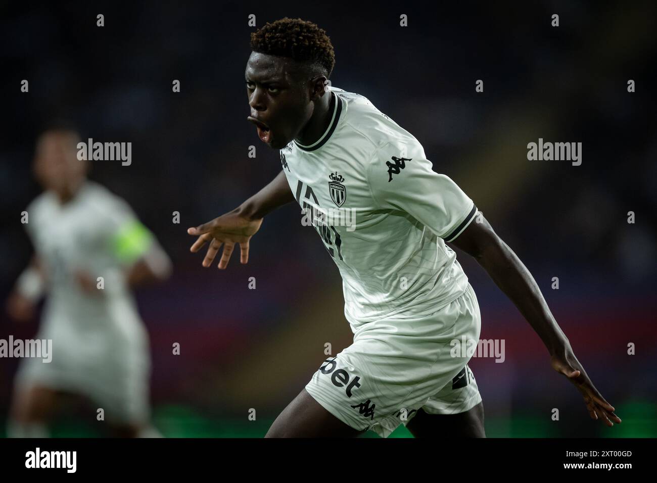 Christian Mawissa (AS Monaco) celebrates after scoring his team's goal ...