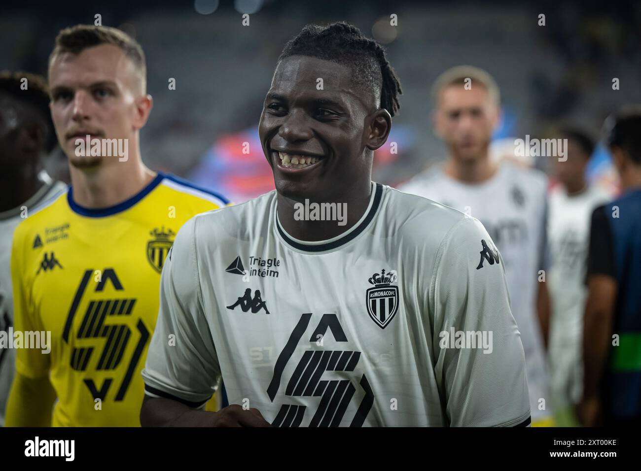 Brea Embolo smiles during a Joan Gamper Trophy at Estadi Olimpic Lluis ...