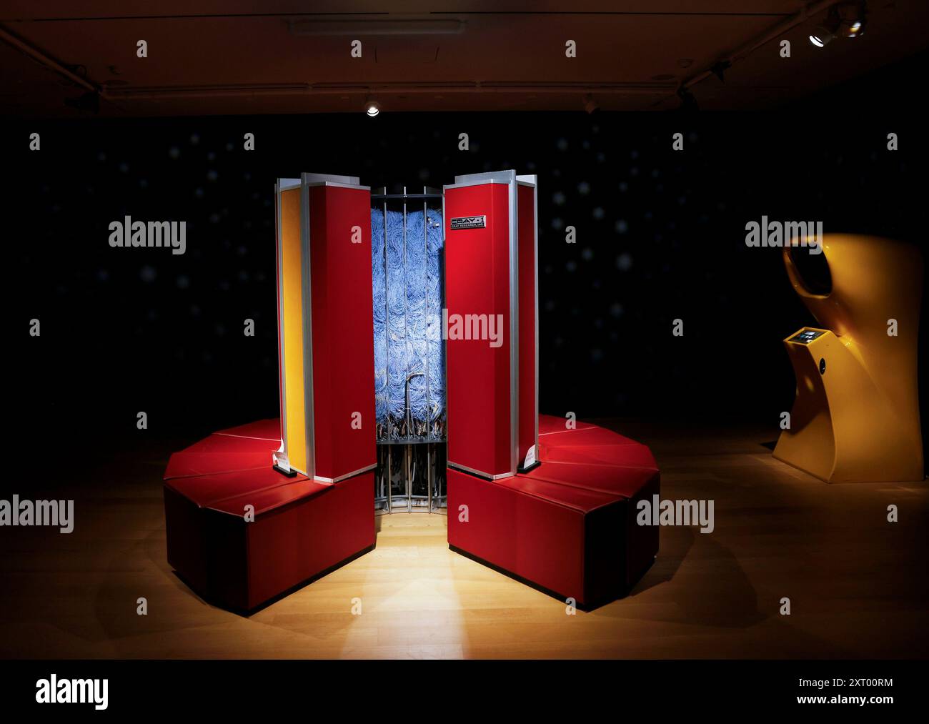 New York, United States. 12th Aug, 2024. A Cray-1 Supercomputer is on ...