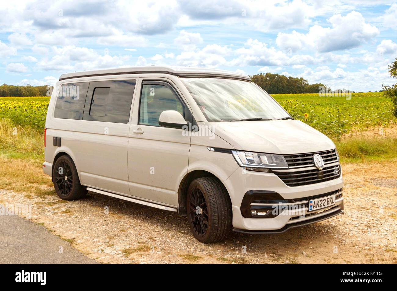 beige Ascot grey Volkswagen VW Transporter T6 T6.1 camper van with a ...