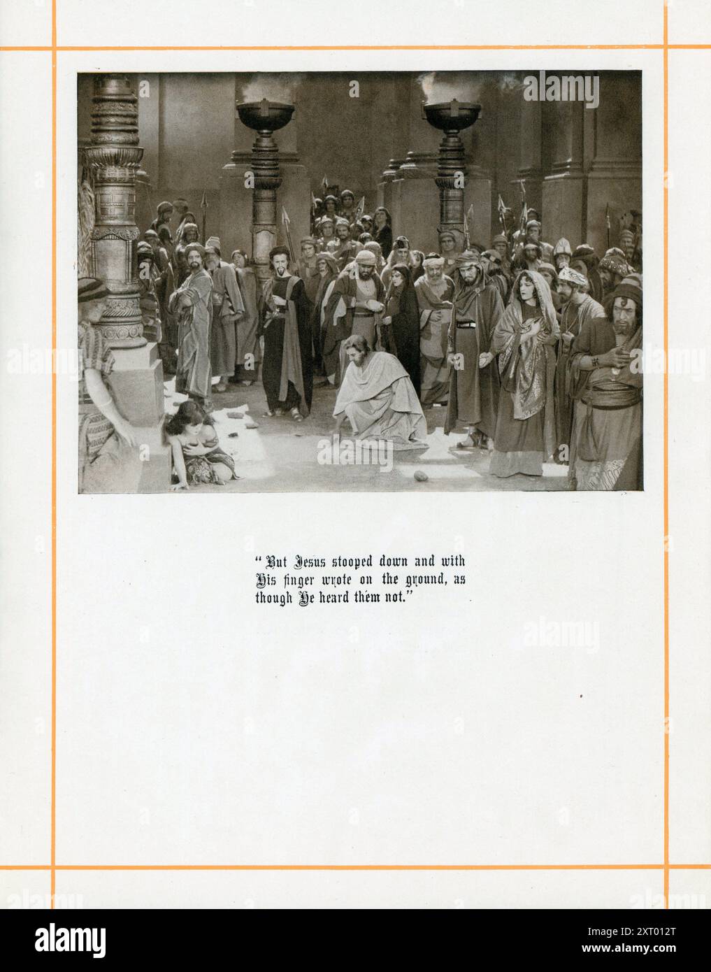 VIOLA LOUIE as Adulterous Woman and H.B. WARNER as Jesus Christ in THE ...