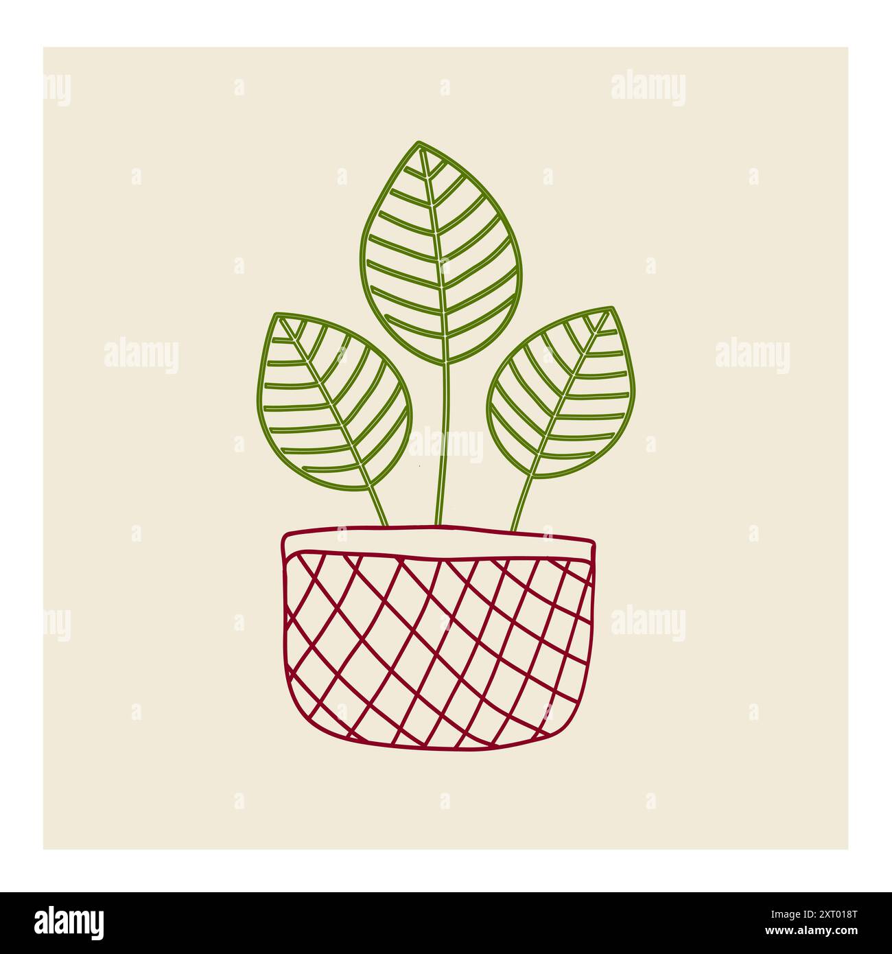 Simple drawing of a plant Cut Out Stock Images & Pictures - Alamy