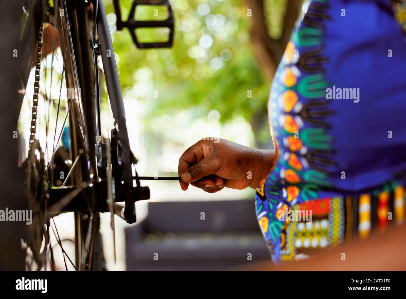 Person dismantling damaged bicycle wheel hi-res stock photography and ...