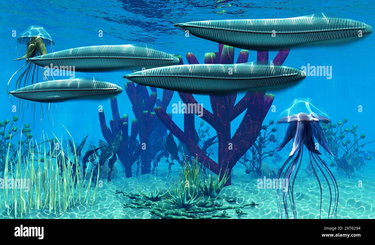 Pikaia was an arthropod predatory animal that lived in the seas of the ...