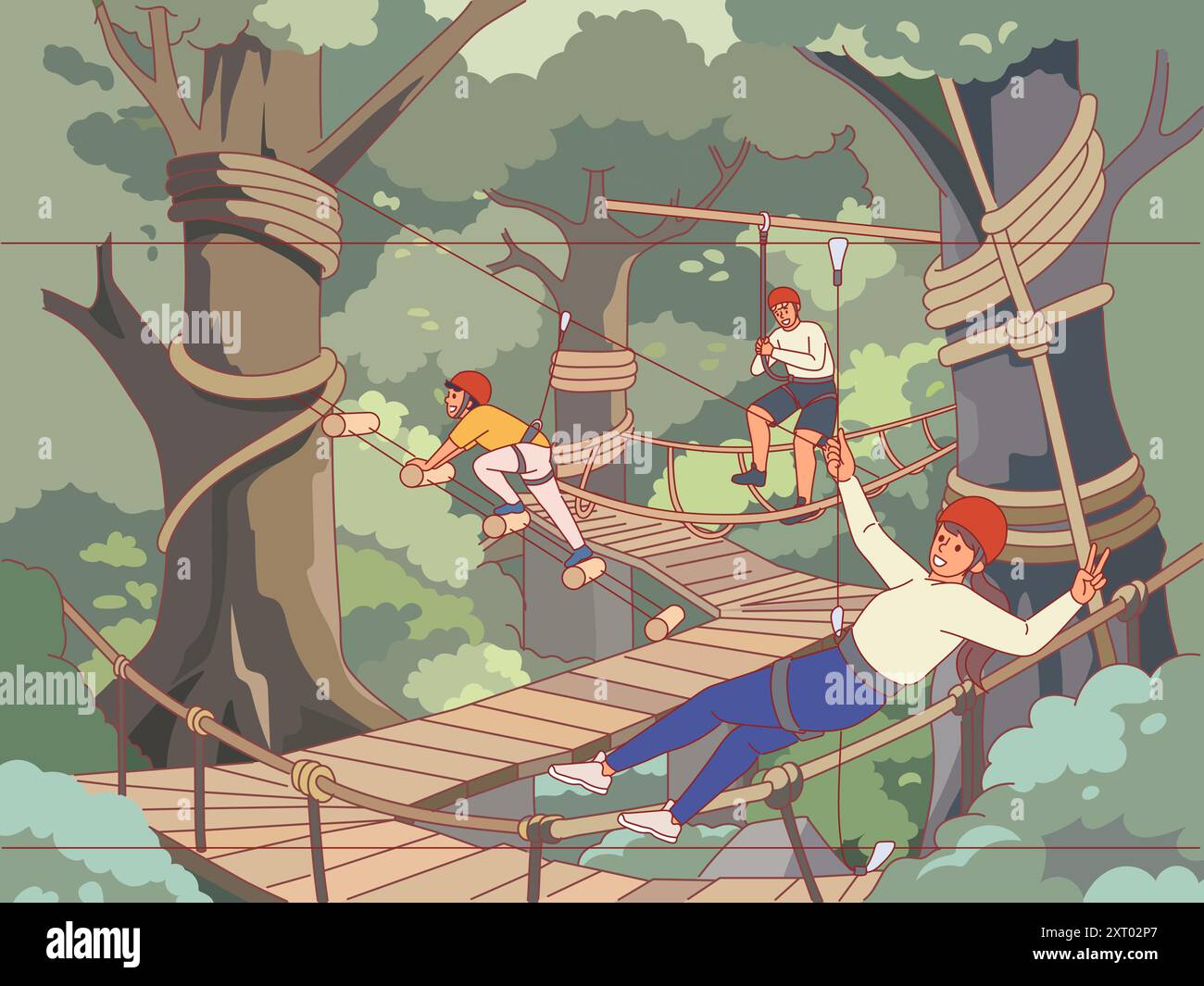 Between the bridges Stock Vector Images - Alamy