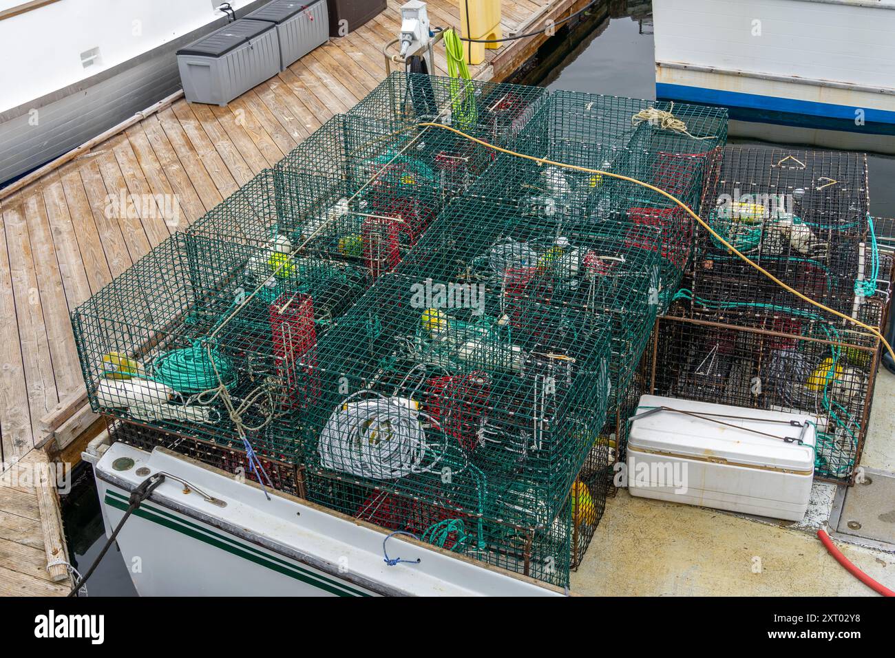 Crab trap on boat hi-res stock photography and images - Alamy