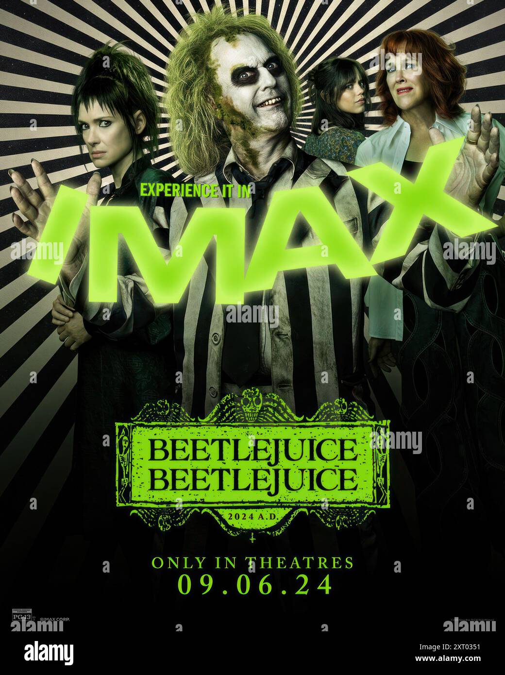 BEETLEJUICE BEETLEJUICE, (aka BEETLEJUICE 2), US IMAX poster, from left ...