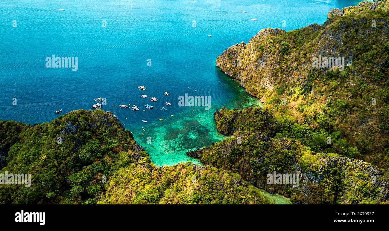 Aerial view of amazing beach in The Philippines Stock Photo - Alamy