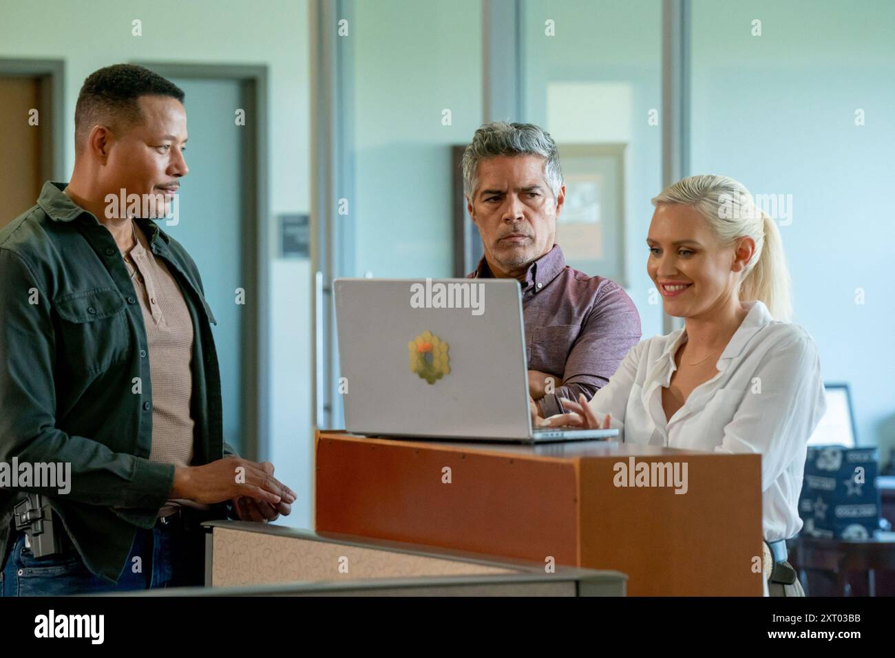 CRESCENT CITY, from left: Terrence Howard, Esai Morales, Nicky Whelan ...