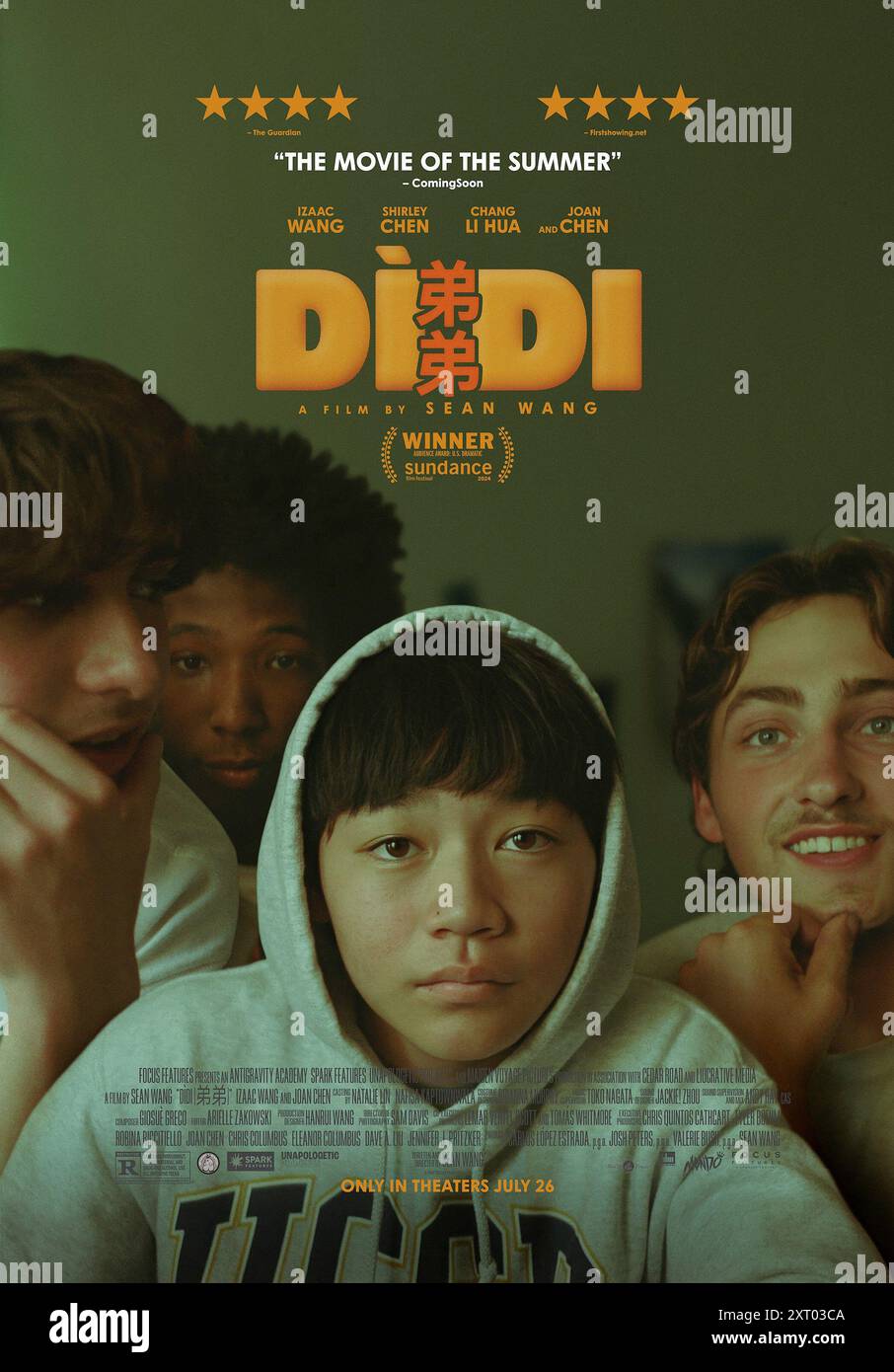 DIDI, US poster, Izaac Wang (center), 2024. © Focus Features / Courtesy ...