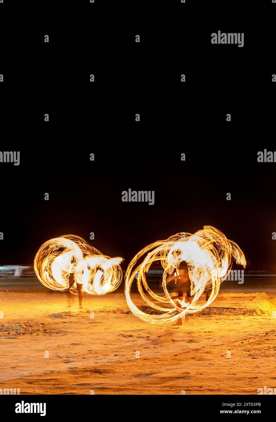 Fire artists perform spectacular and thrilling manoeuvres,fire ...