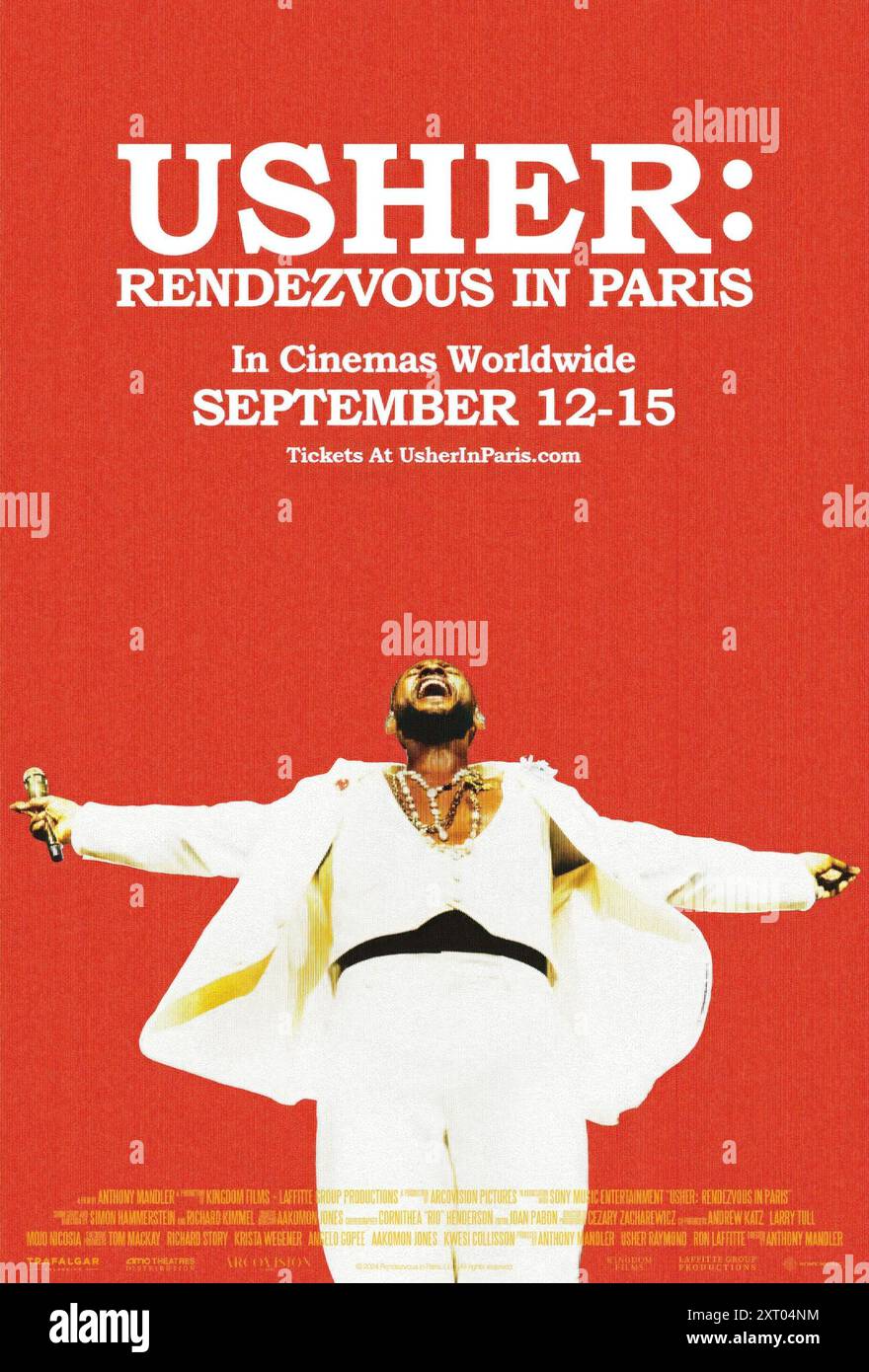 USHER: RENDEZVOUS IN PARIS, poster, Usher, 2024. © Trafalgar Releasing ...