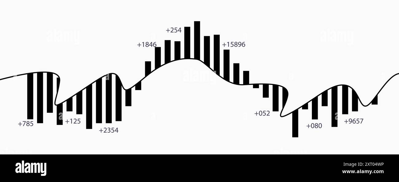 Financial technology and business analysis background. Virtual big data ...