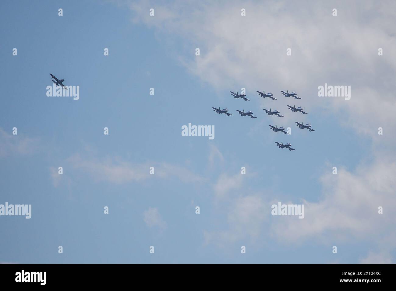 New York, United States. 12th Aug, 2024. Italian Air Force Frecce ...