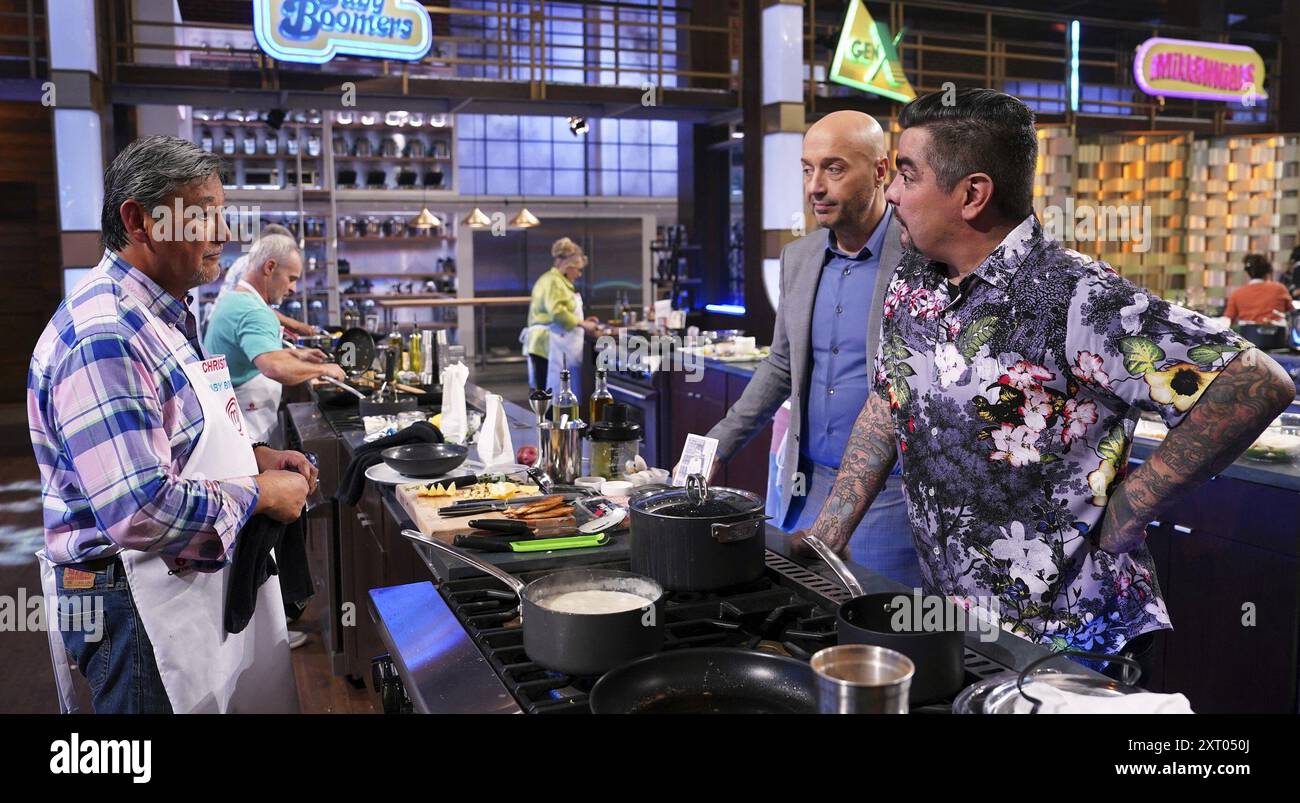 MASTERCHEF, from left: contestant Christopher Walinski, judges Joe ...