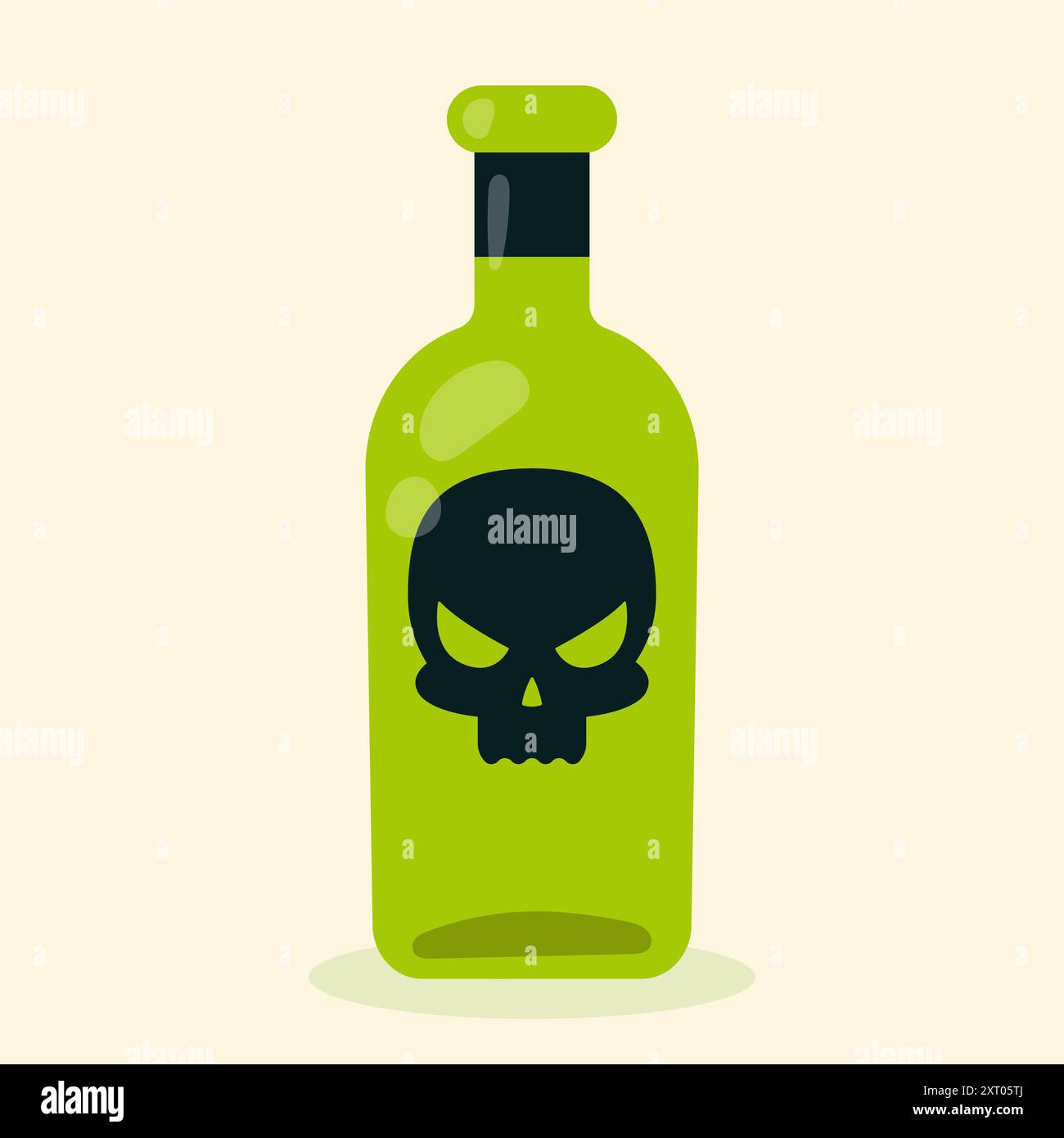 Bottle with poison. Halloween design. Vector illustration Stock Vector ...