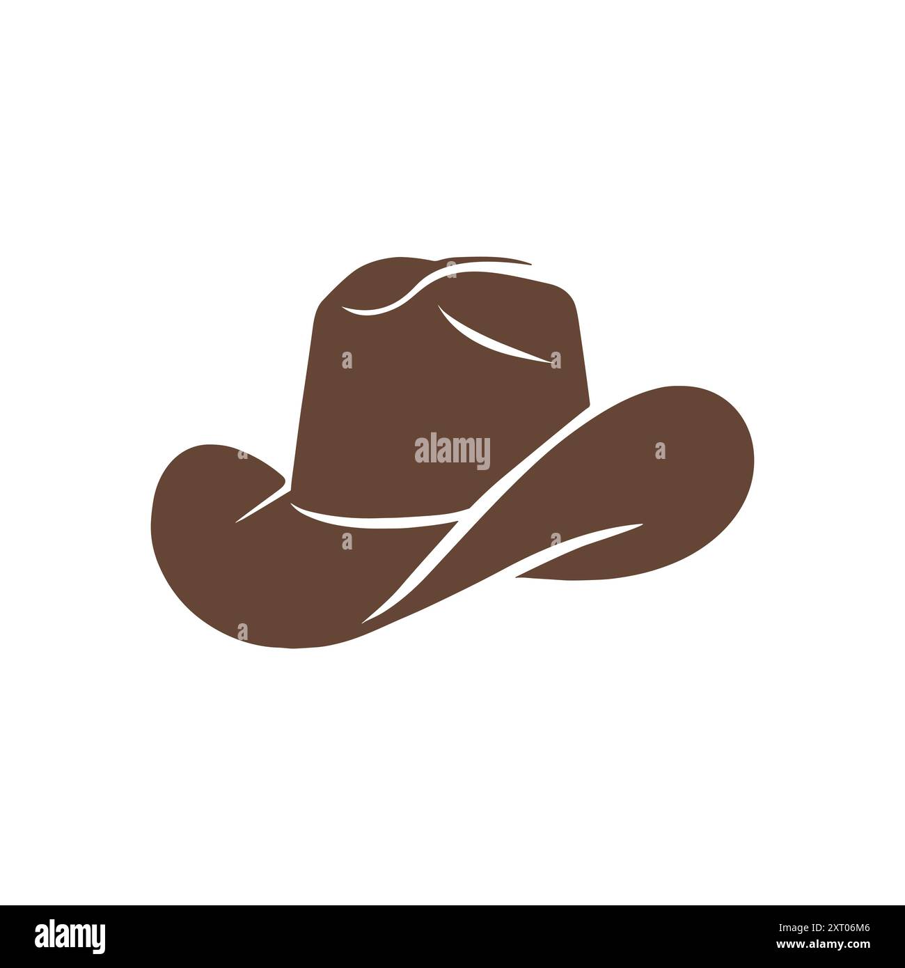 Cowboy hat western vector icon. Sheriff cowboy cartoon icon ...